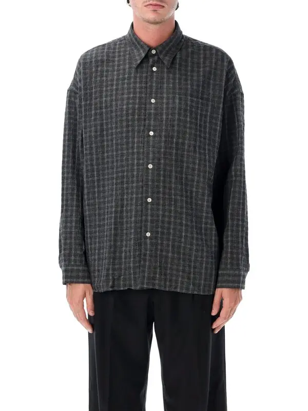 SUNFLOWER Plaid Button-up Shirt - Grigio