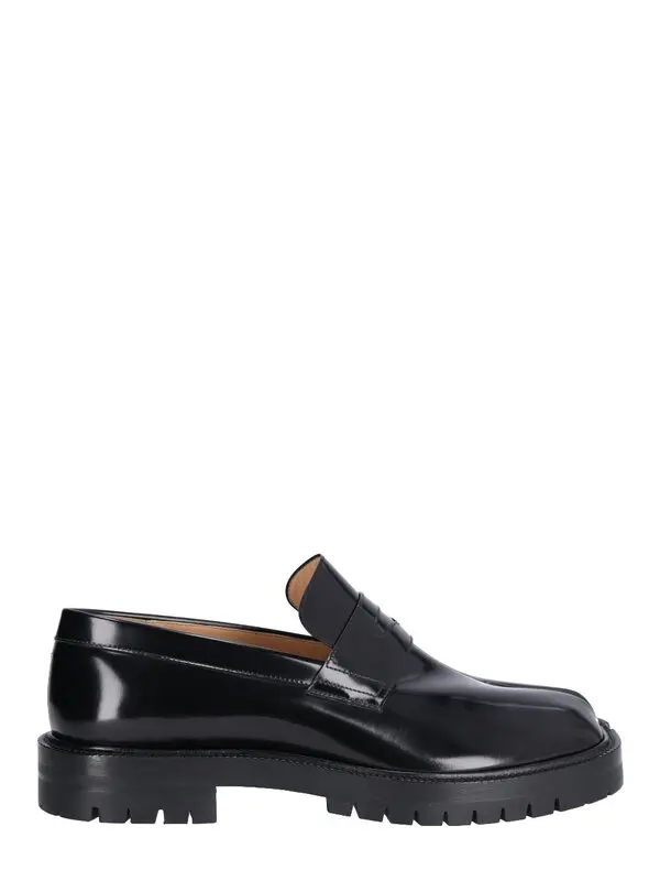 MAISON MARGIELA Leather Loafers With Lug Sole - Black