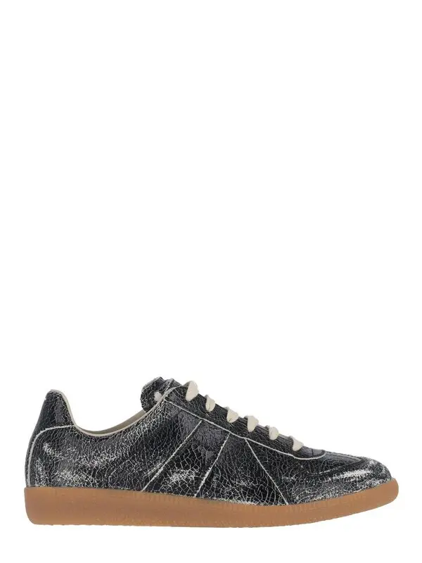 MAISON MARGIELA 100% Cow Leather Sneakers - Black