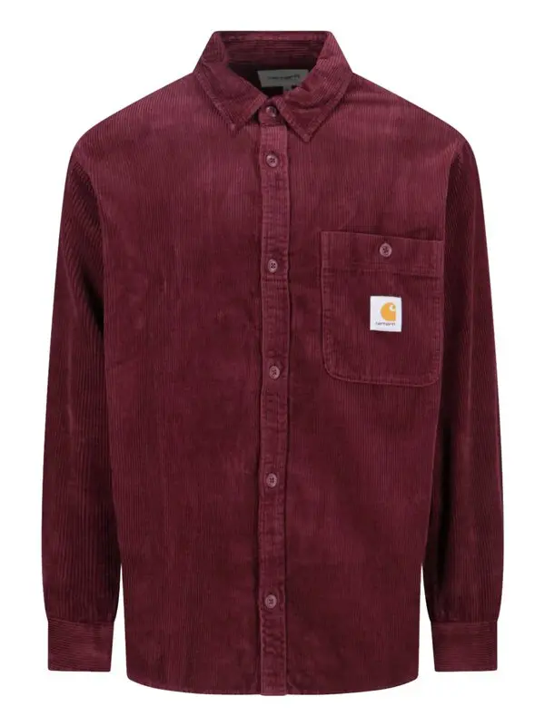 Carhartt Work In Progress Carpenter-style Cotton Shirt For - Red