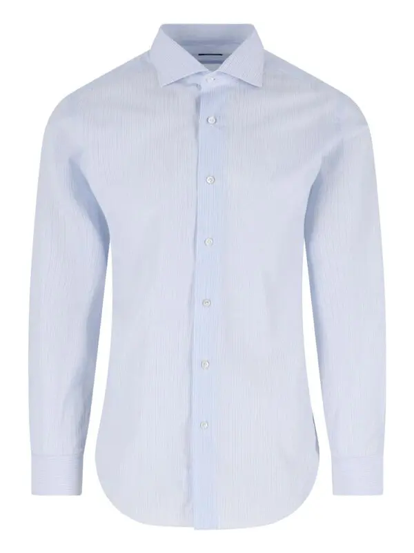 BARBA NAPOLI Slim Fit Dress Shirt - Blue