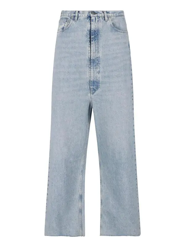 MAISON MARGIELA Cotton Denim Jeans With Pocket Lining - Blue