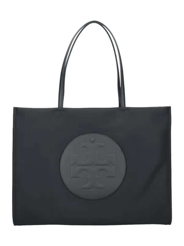 Tory Burch Polyamide-blend Tote Bag With Embossed Logo - Black