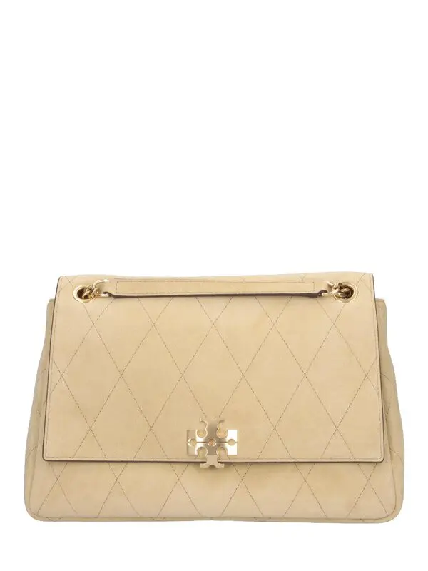 Tory Burch Bovine Suede Shoulder Bag - Grey