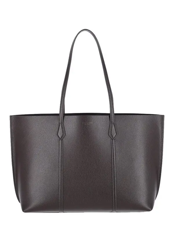 Tory Burch Pebbled Leather Tote Bag - Brown