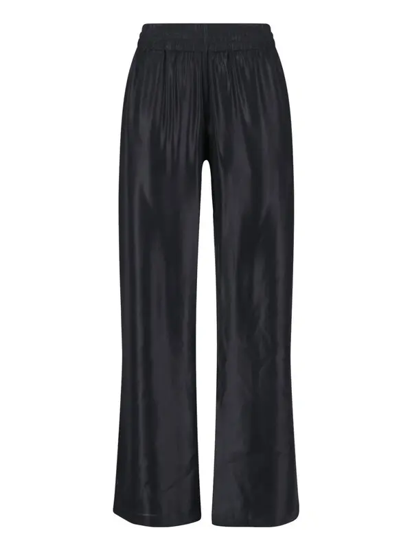DIESEL® High-waist Tapered Polyester Trousers - Black