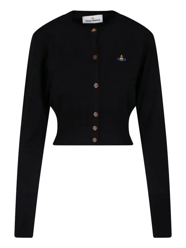 VIVIENNE WESTWOOD Button-detailed Cotton-cashmere Blend Cardigan - Black