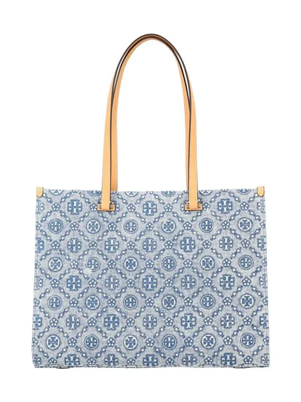 Tory Burch Monogram Canvas Tote Bag - Blue
