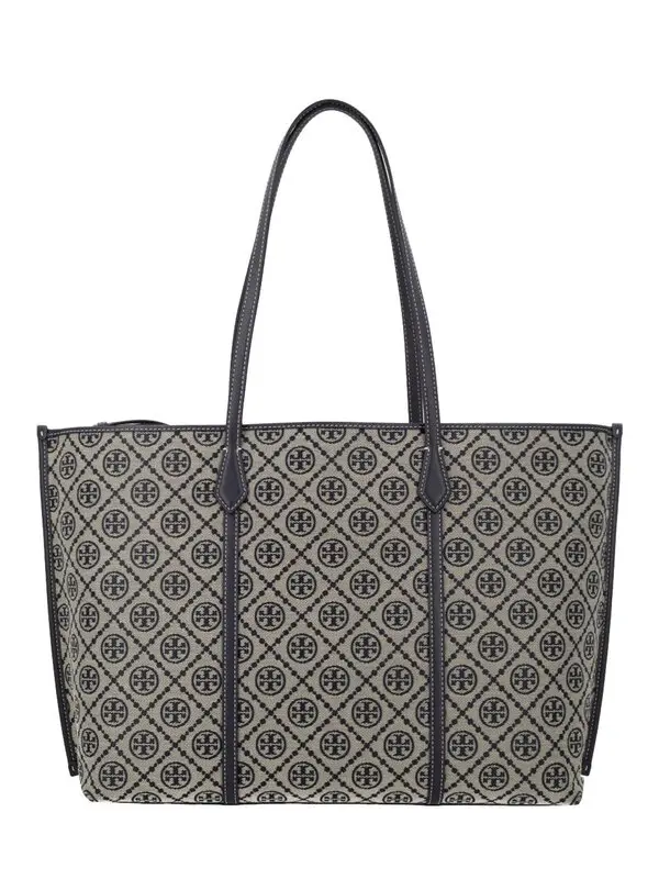 Tory Burch Monogram Canvas Tote Bag - Blue