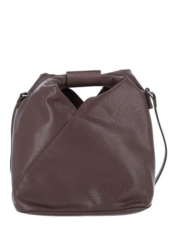 MAISON MARGIELA Contrast Leather Bucket Bag With Copper Hardware - Brown