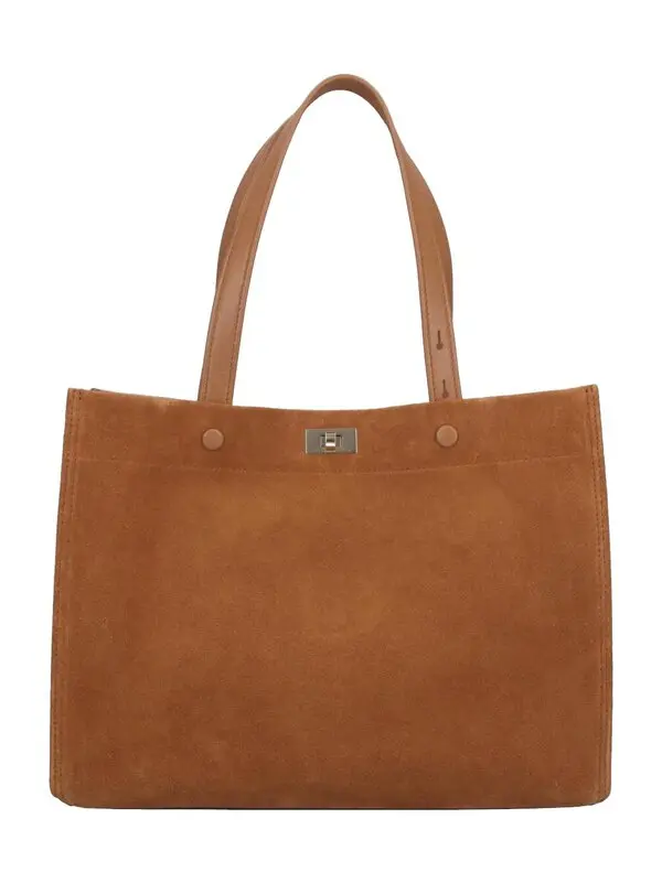 ANYA HINDMARCH Manilla Leather Shoulder Bag - Brown