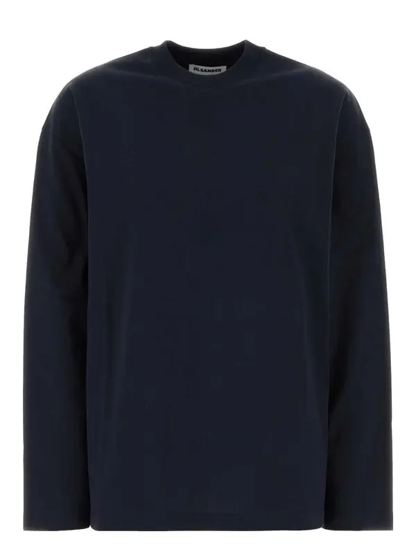 JIL SANDER 100% Cotton T-shirt - Blue