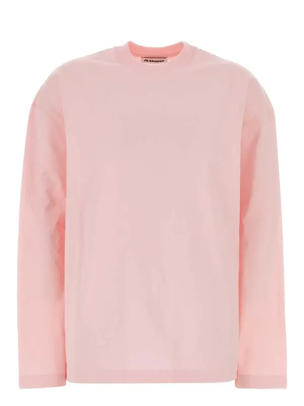 JIL SANDER 100% Cotton T-shirt - Pink