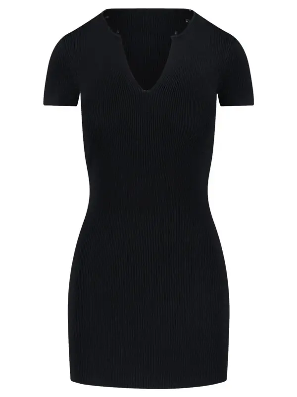 Alexander Wang Sleek Stretch Viscose Dress - Black