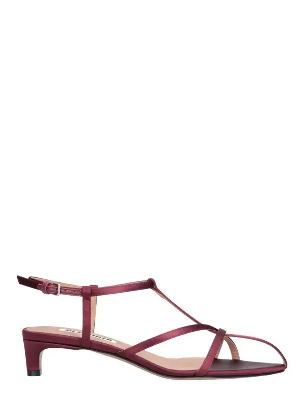 JIL SANDER Leather-trim Mini Sandals - Red