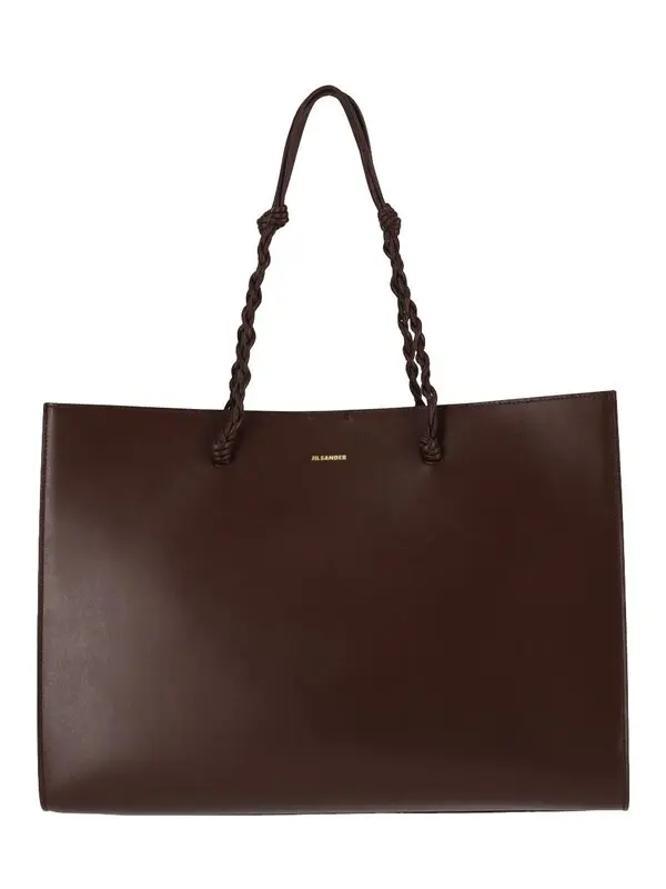 JIL SANDER Braided Handle Tote - Brown