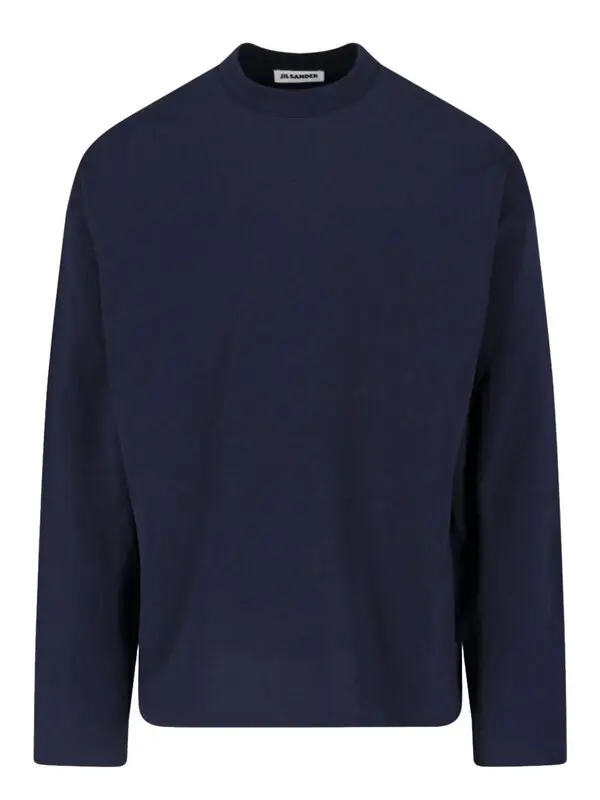 JIL SANDER 100% Cotton T-shirt - Blue