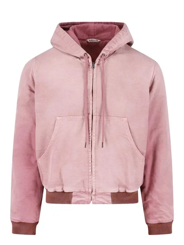 Auralee Hooded Zip-up Jacket - Pink