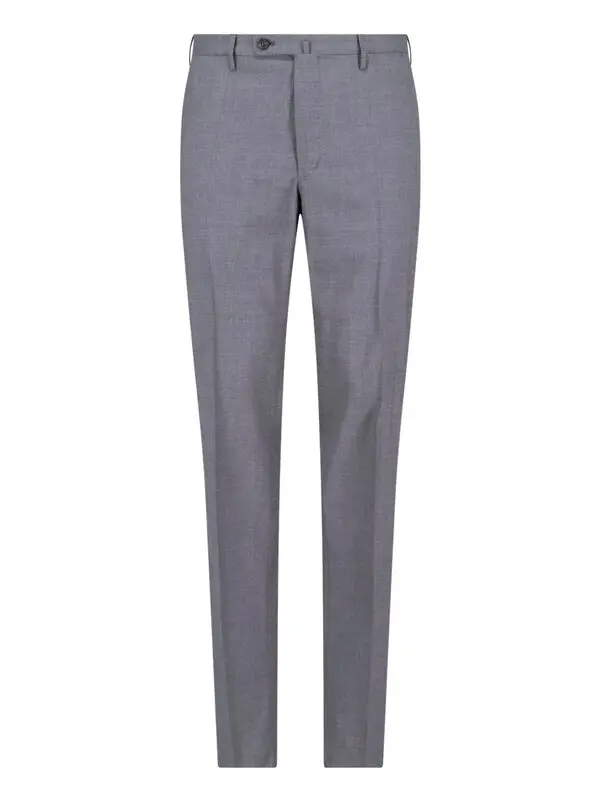 Incotex Virgin Wool Tailored Trousers - Grey