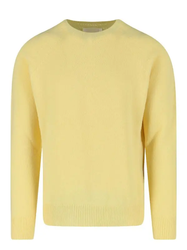 JIL SANDER Soft Wool-cashmere Crew Neck Sweater - Yellow