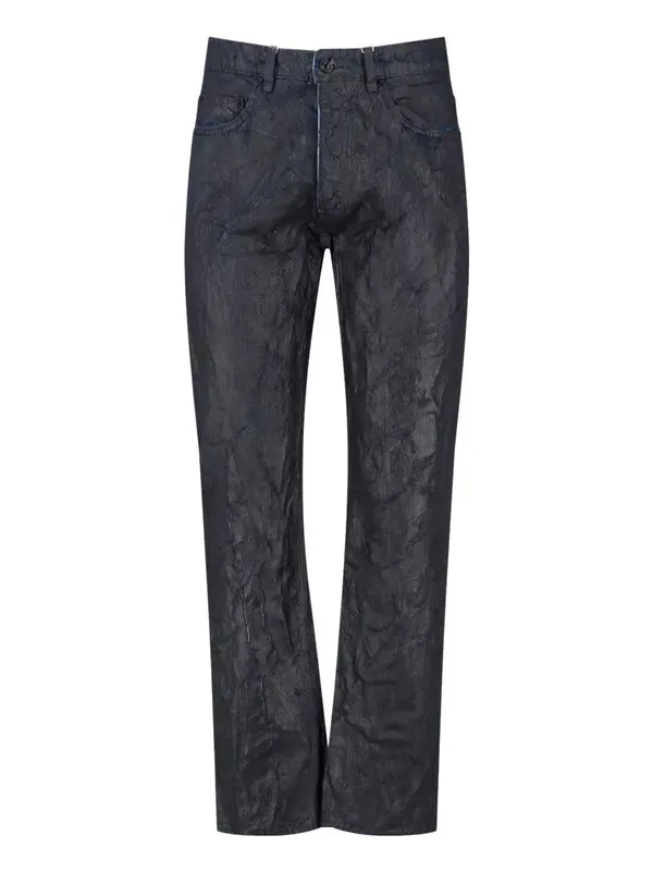 MAISON MARGIELA Cotton Denim Jeans With Pocket Lining - Black