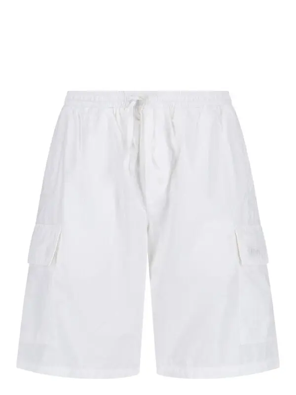 AUTRY Relaxed Cargo Shorts With Drawstring Waist - White