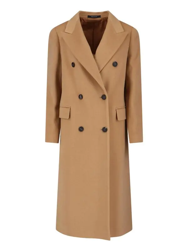 Tagliatore 100% Cashmere Double Breasted Jacket - Brown