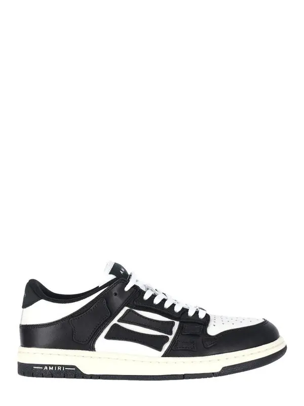 Amiri Leather Lace-up Sneakers With Mesh Lining - Black