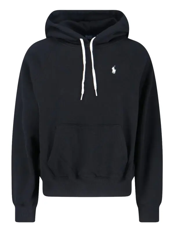 Polo Ralph Lauren Cotton-blend Knit Hoodie - Black