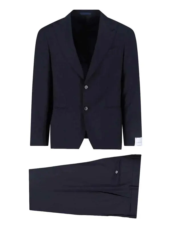 Caruso 100% Wool Dress - Blue