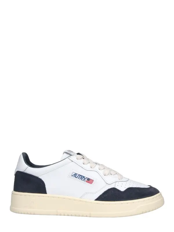 AUTRY Leather & Suede Court Sneakers - White