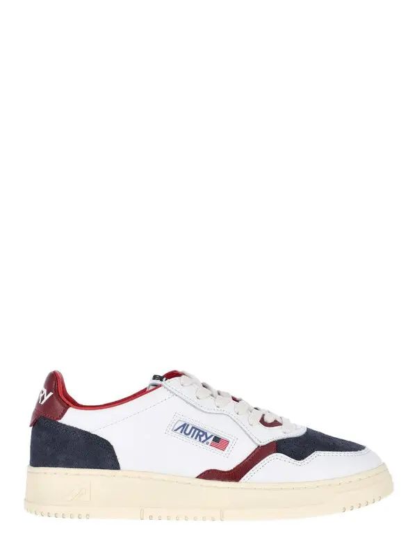 AUTRY Low-top Leather Sneakers With Perforated Detailing - Multicolor
