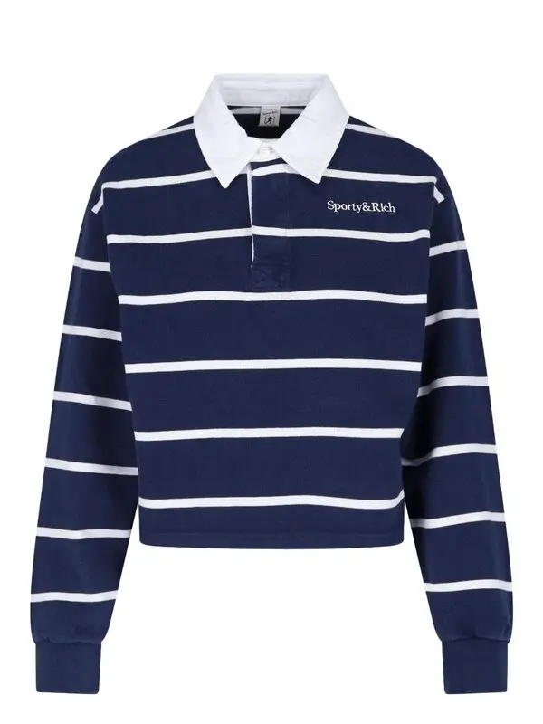 SPORTY & RICH Sporty Knit Sweater - Blue