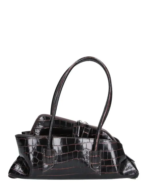 Attico Calf Leather Shoulder Bag - Brown