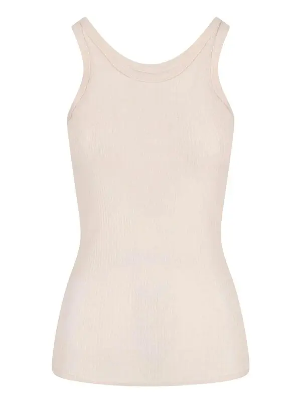 LEMAIRE Viscose-silk Ribbed Tank - Cream