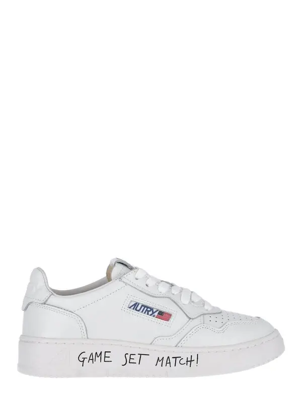 AUTRY Cow Leather Lace-up Sneakers - White