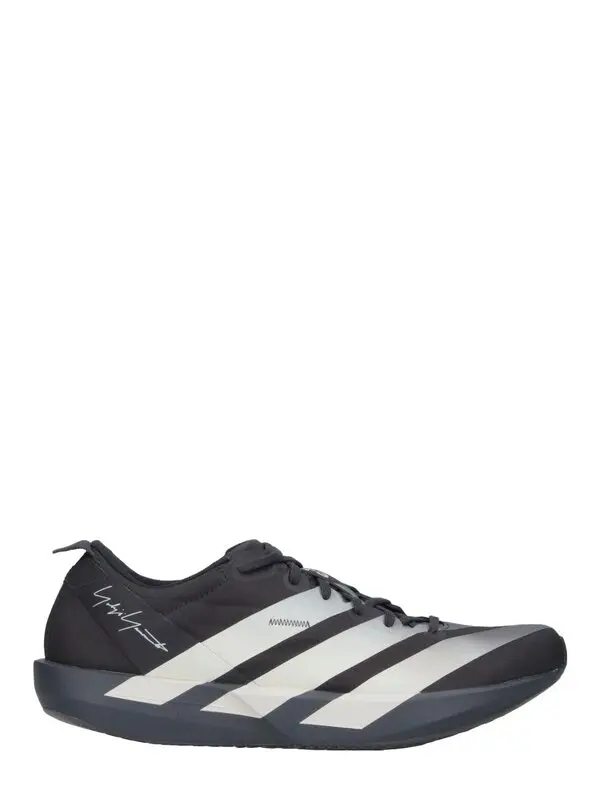 Y3 Low-top Chunky Lace-up Sneakers With Graphic Striping - Black