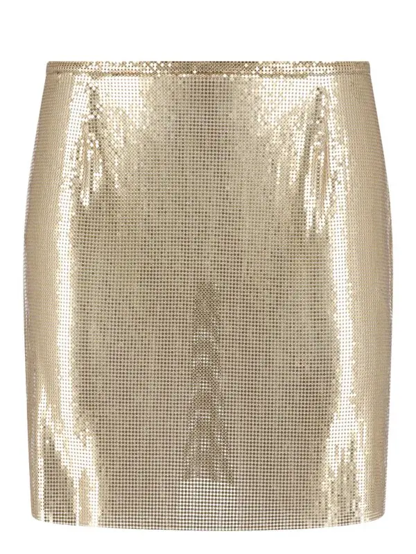 Rabanne Aluminium Blend Skirt - Gold