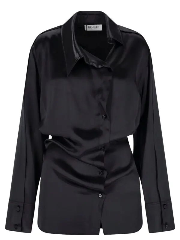 Attico Viscose Mini Dress - Black