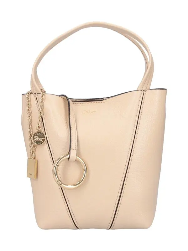 Chloé Leather Shoulder Bag - Beige