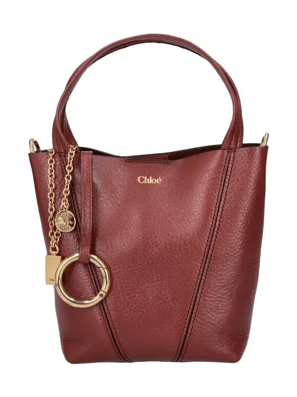 Chloé 100% Cow Leather Crossbody Bag With Chain Detail - Brown