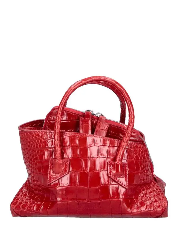 Attico Compact Leather Shoulder Bag - Red