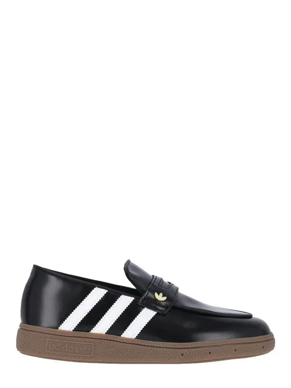 Adidas Leather Flat Loafers - Black