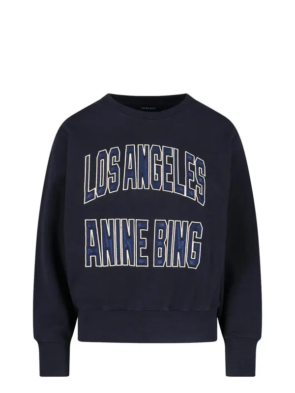 ANINE BING Vintage Cotton Sweatshirt Sweater - Black