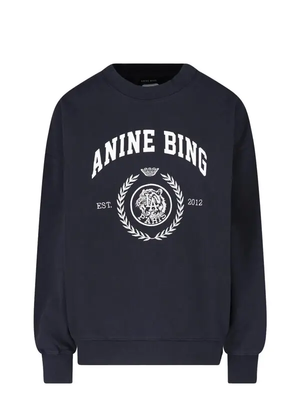 ANINE BING Vintage" Logo Sweatshirt - Black