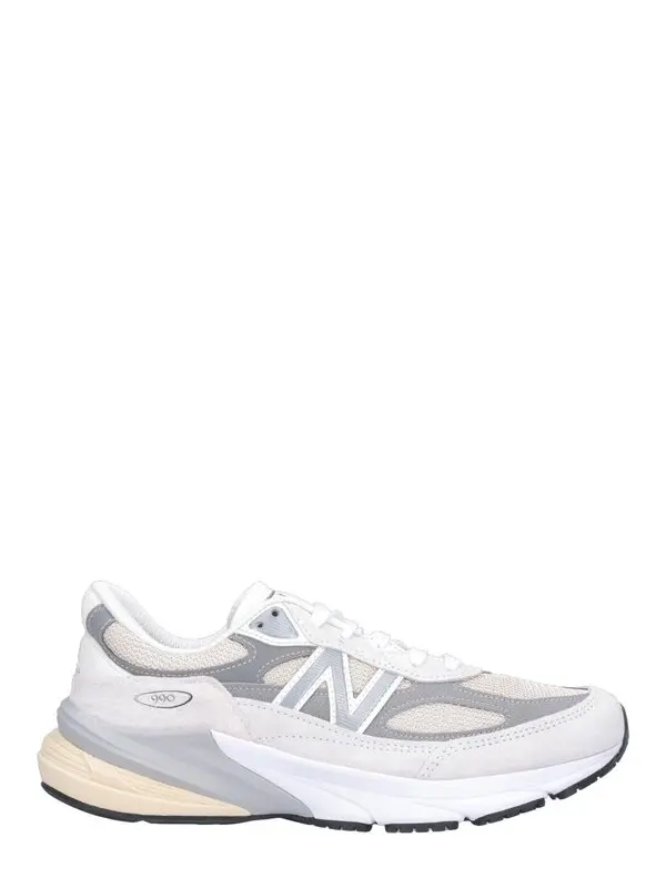 NEW BALANCE Pigskin And Mesh Sneakers - White