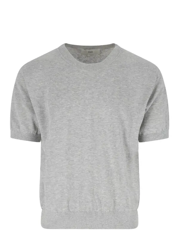 DUNST Melange Cotton-linen Blend Sweatshirt - Grey