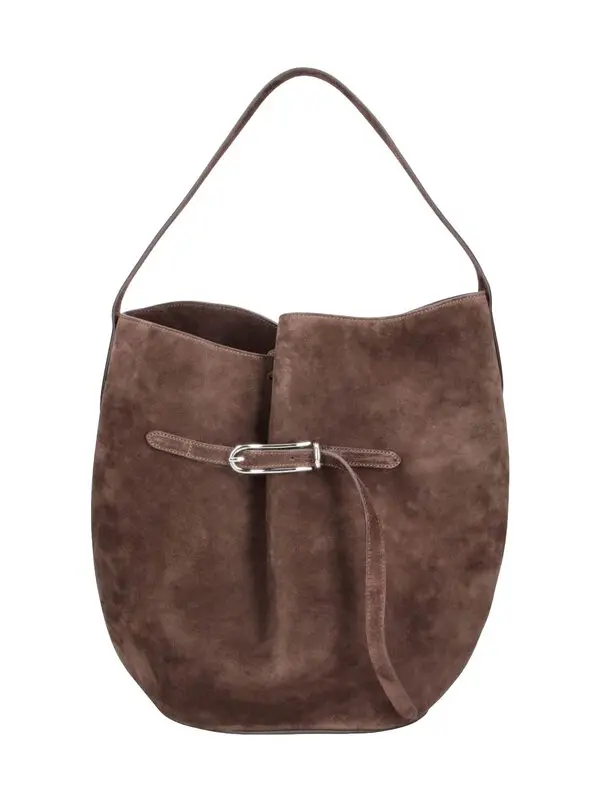 LIFFNER 100% Cow Suede Shoulder Bag - Brown