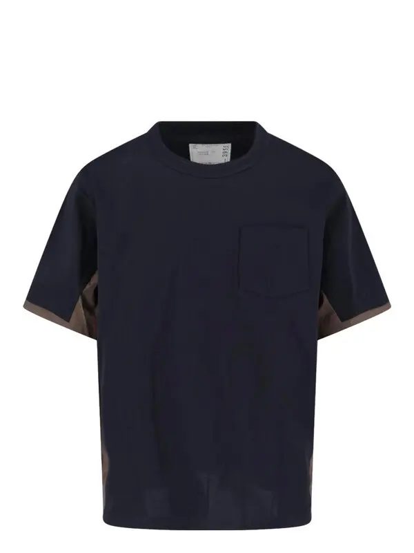 Sacai Cotton T-shirt With Elevated Everyday Style - Blue