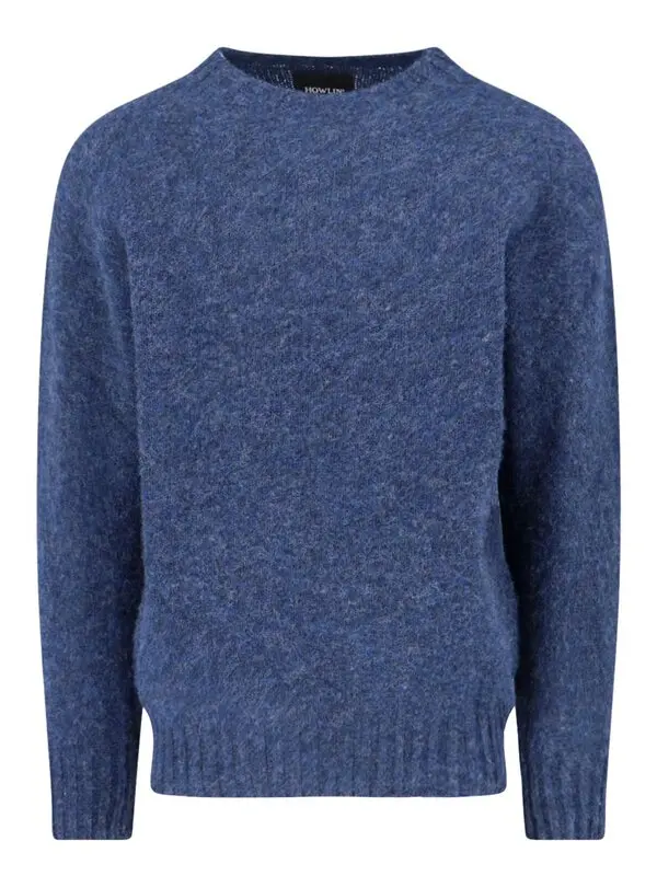 Howlin' 100% Fine Wool Crew Neck Sweater - Blue